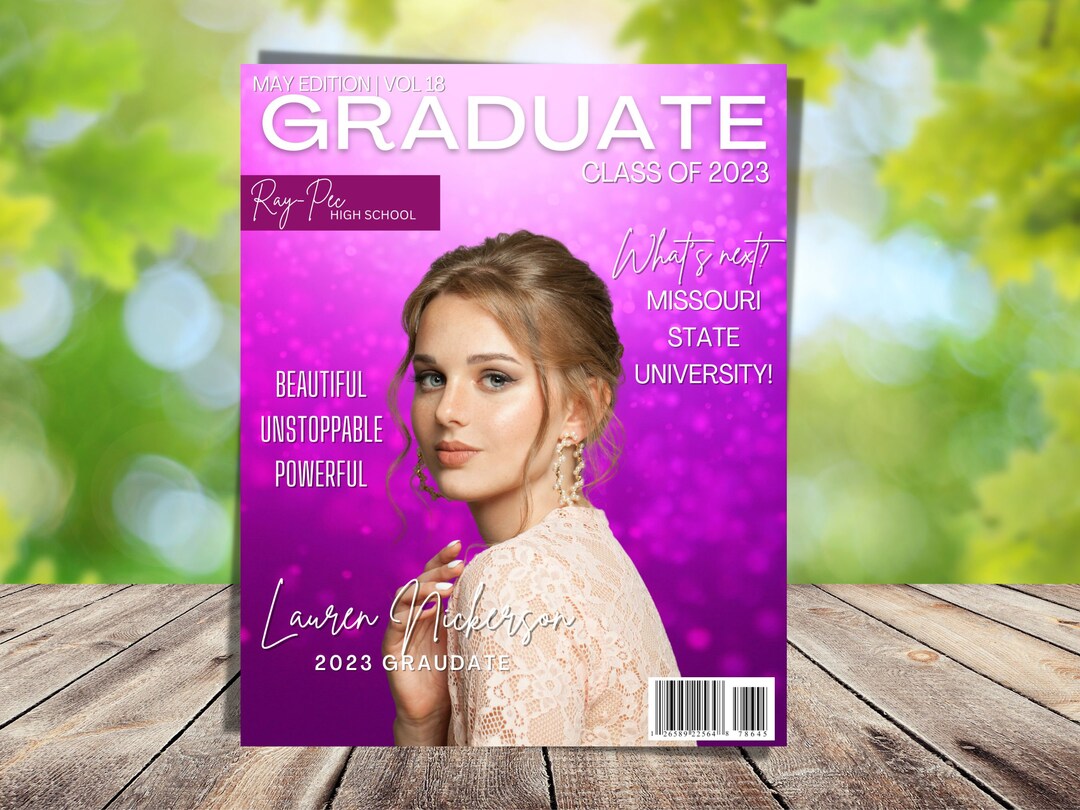 CUSTOM Magazine Cover, Digital File, Personalized Magazine Cover ...