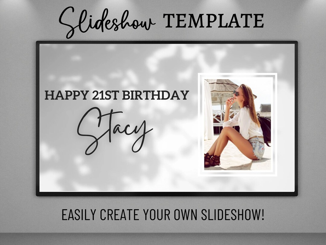 Slideshow Template, Creat Your Own Slideshow, Canva Template, Canva ...