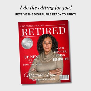 CUSTOM Magazine Cover, Digital File, Personalized Magazine Cover ...