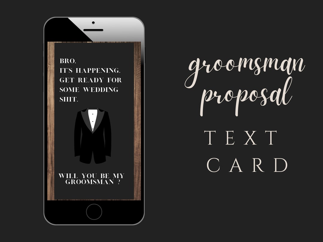 Digital Groomsmen Proposal | Text Proposal | Funny Groomsman Card ...