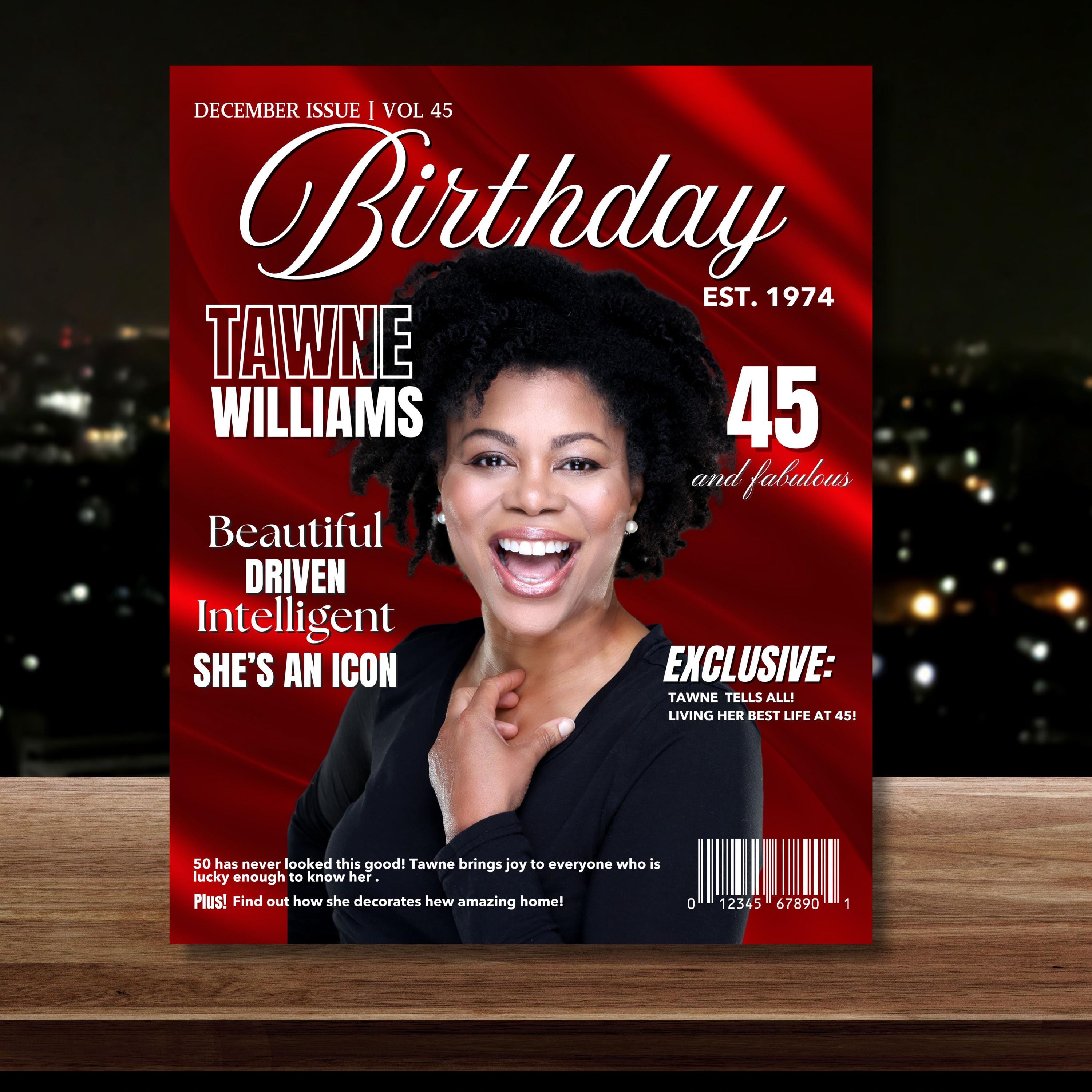 CUSTOM Magazine Cover, Digital File, Personalized Magazine Cover, Any ...