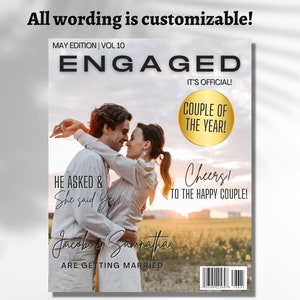 CUSTOM Magazine Cover, Digital File, Personalized Magazine Cover ...