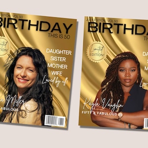 CUSTOM Magazine Cover, Digital File, Personalized Magazine Cover, 50th ...