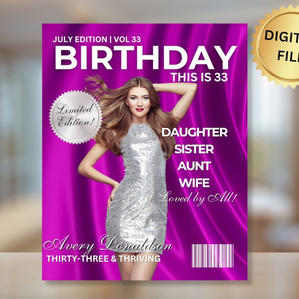 50th Birthday Magazine Cover - Etsy