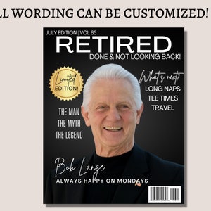 CUSTOM Magazine Cover, Digital File, Personalized Magazine Cover ...