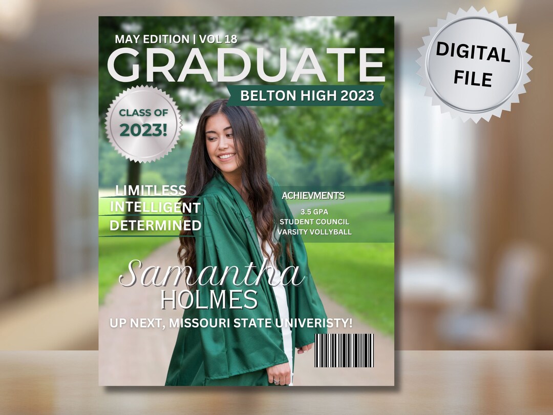 CUSTOM Magazine Cover, Digital File, Personalized Magazine Cover ...