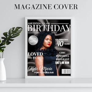 CUSTOM Magazine Cover, Digital File, Personalized Magazine Cover, Any ...