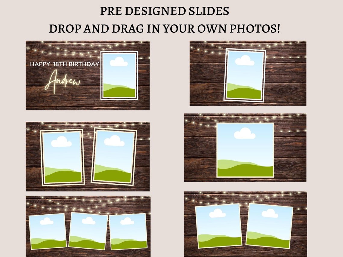 Slideshow Template Creat Your Own Slideshow Canva Template - Etsy