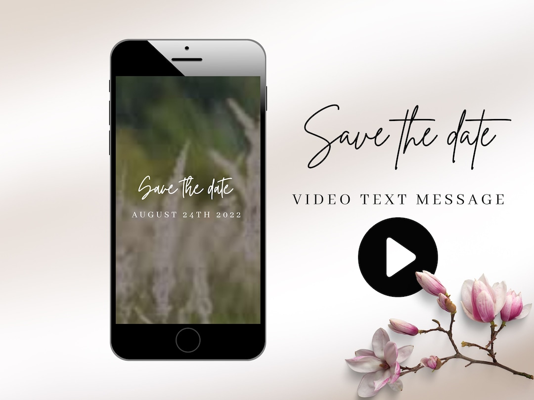 Animated Save the Date Wedding Video, Digital Save the Date, Text ...