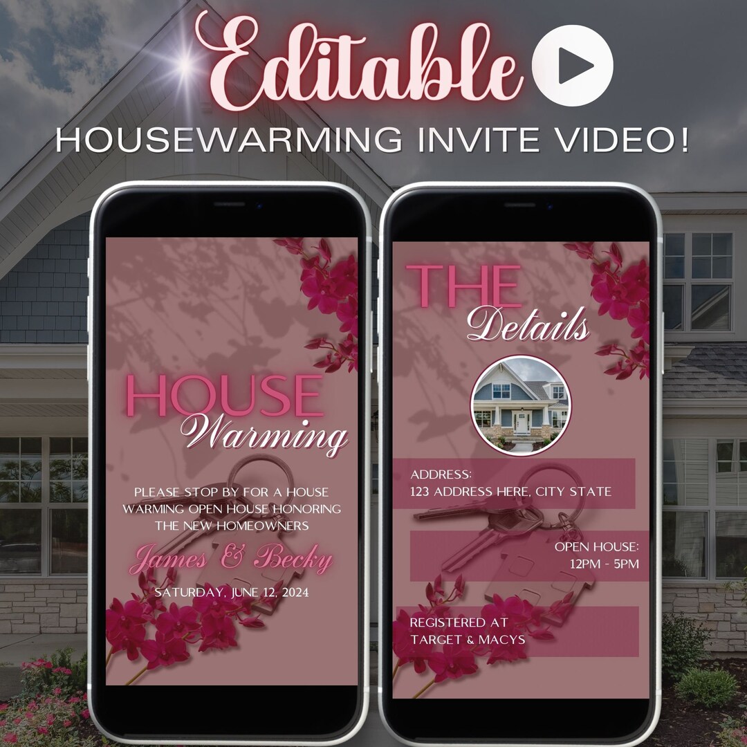 House Warming Evite Video Template ,house Warming Invitation, Party ...
