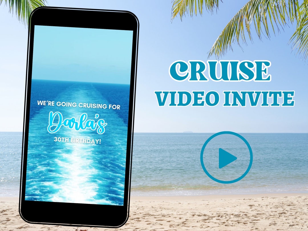 Cruise Invitation, Cruise Party Invite, Video Invitation, Animated ...