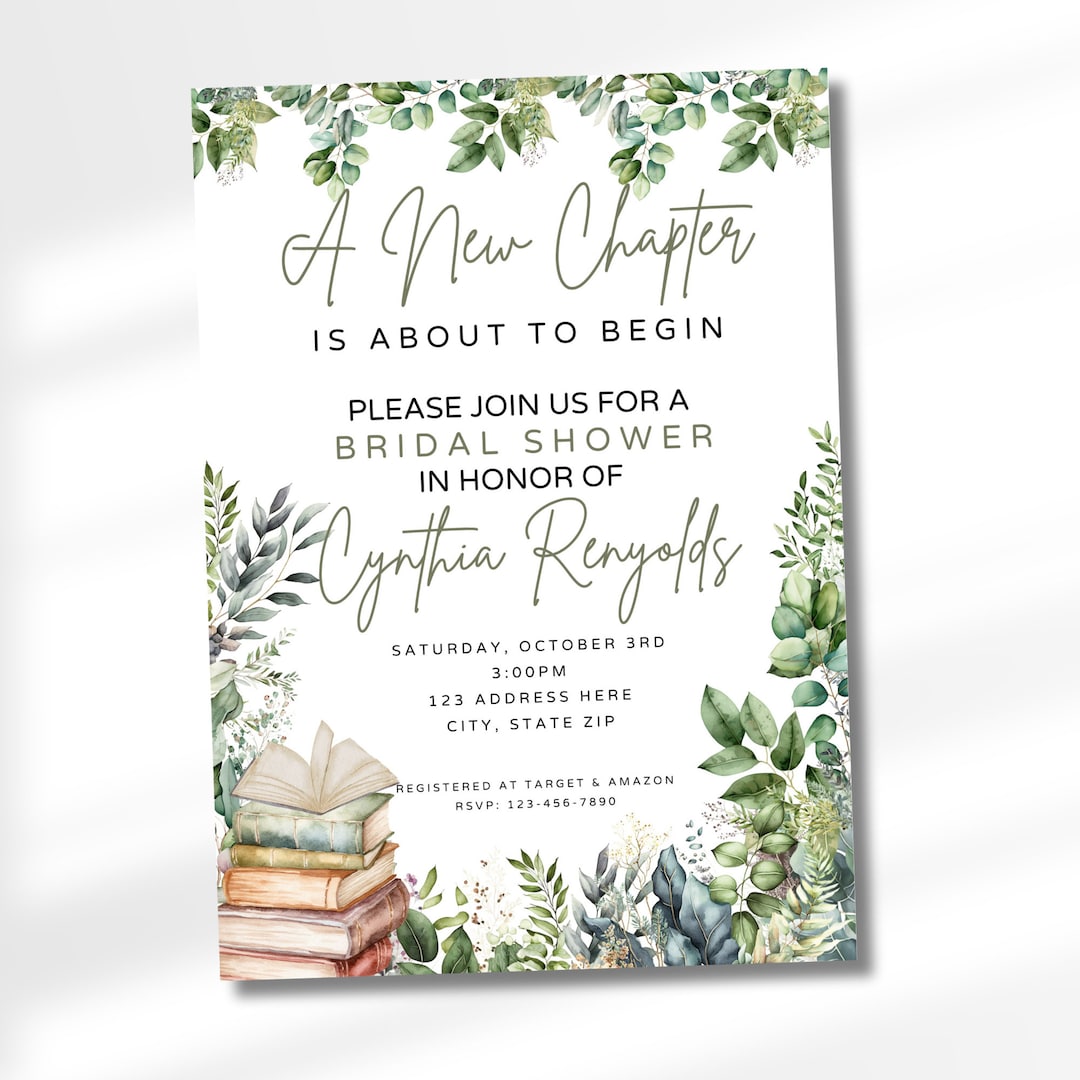 A New Chapter Bridal Shower, Book Bridal Shower, Book Baby Shower, A ...