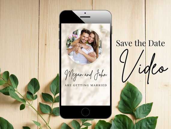 Animated Save the Date Wedding Video Digital Save the Date | Etsy