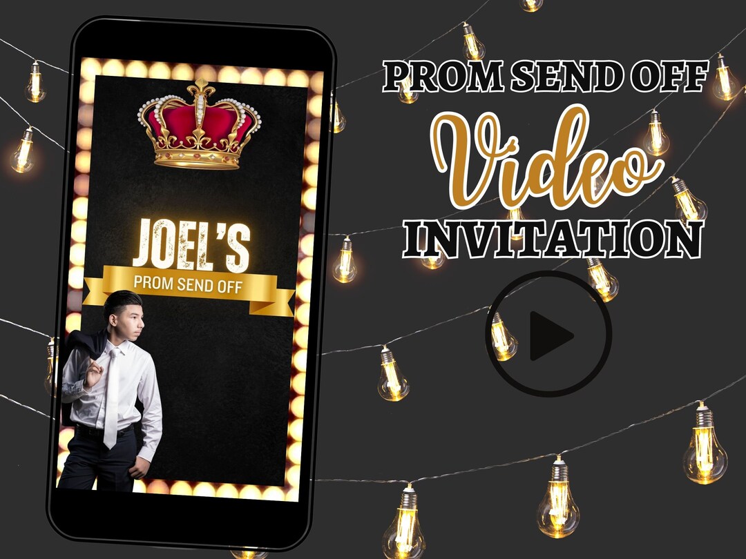 Prom Send off Video Invitation, Prom Send off Evite, Prom Send off ...