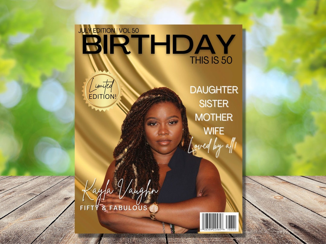 CUSTOM Magazine Cover, Digital File, Personalized Magazine Cover, 50th ...