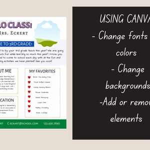 Teacher Welcome Page, First Day of School Flyer, Welcome to School Page ...