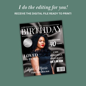 CUSTOM Magazine Cover, Digital File, Personalized Magazine Cover, Any ...