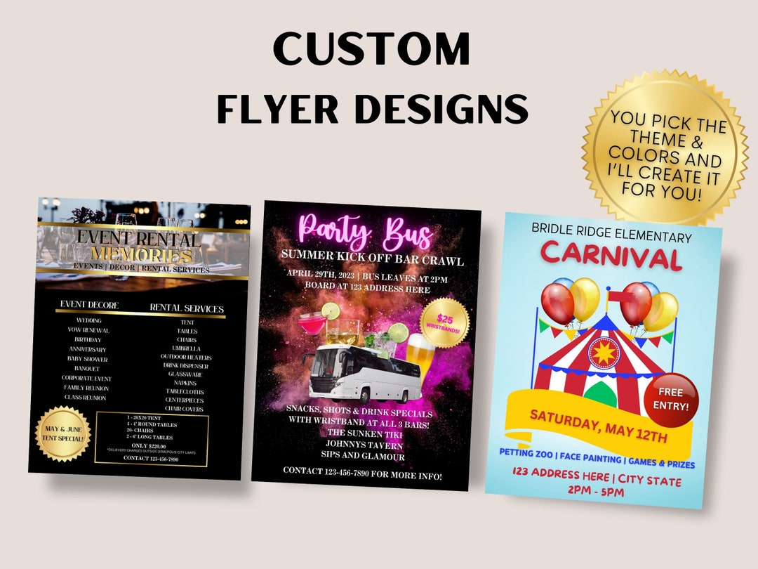 Custom Flyer, Flyer Design, Business Flyers, Advertising Flyer, Event ...