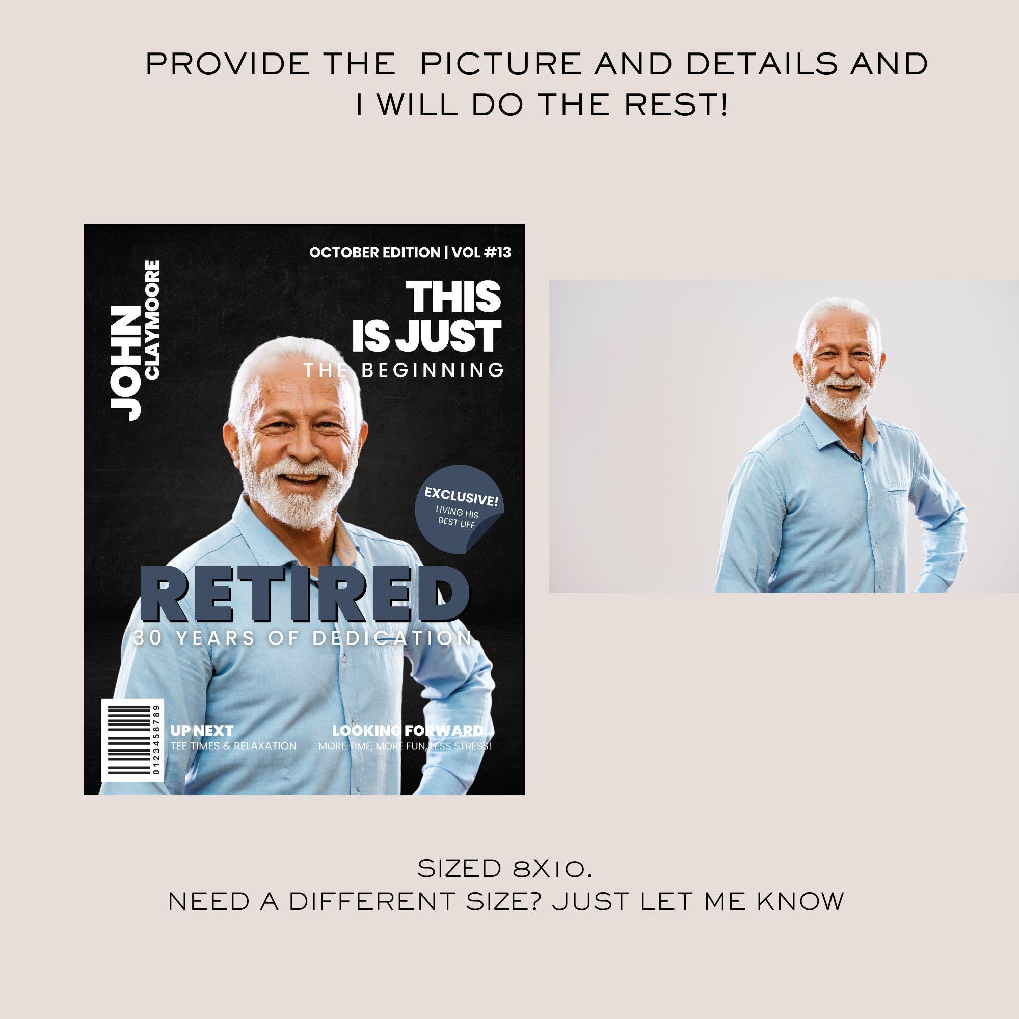 CUSTOM Magazine Cover, Digital File, Personalized Magazine Cover ...