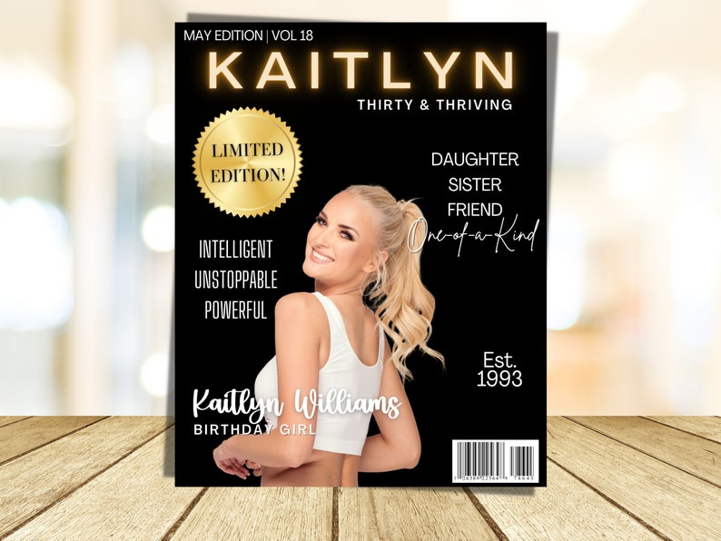 CUSTOM Magazine Cover Digital File Personalized Magazine - Etsy