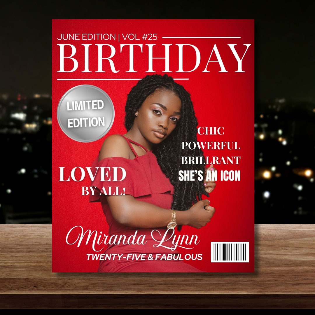 CUSTOM Magazine Cover, Digital File, Personalized Magazine Cover, 50th ...