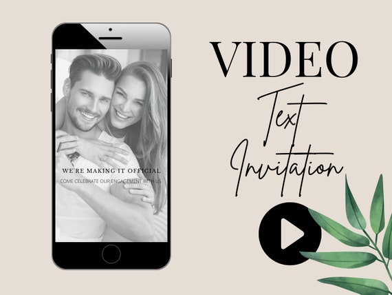 Animated Engagement Party Video Invitation Engagement - Etsy