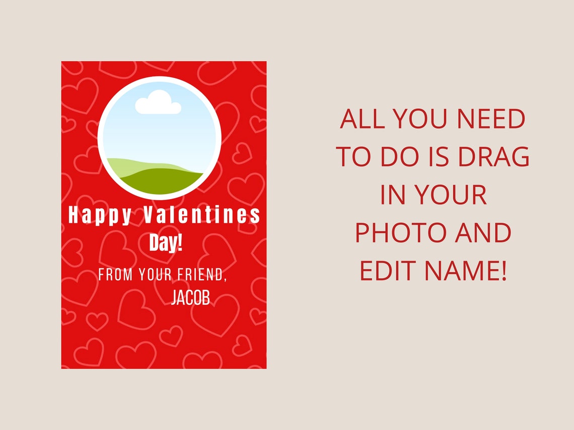 EDITABLE Valentines Day School Card School Valentines Day | Etsy