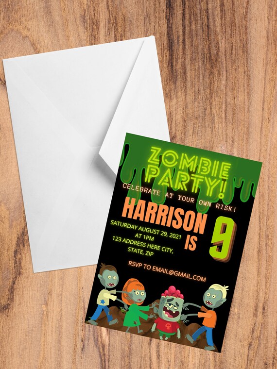 Zombie Baby Shower Invitations