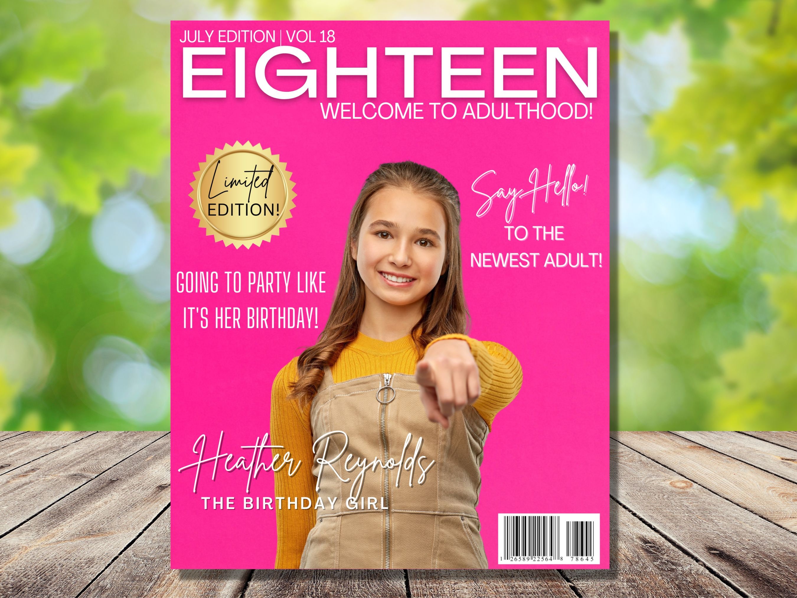 CUSTOM Magazine Cover Digital File Personalized Magazine - Etsy Australia