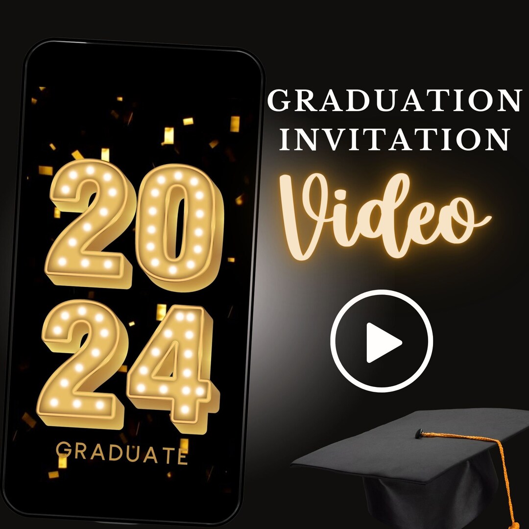 Graduation Party Video Invite, Animated Invitation, High School ...