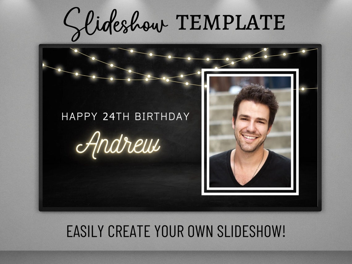 Slideshow Template, Creat Your Own Slideshow, Canva Template, Canva ...