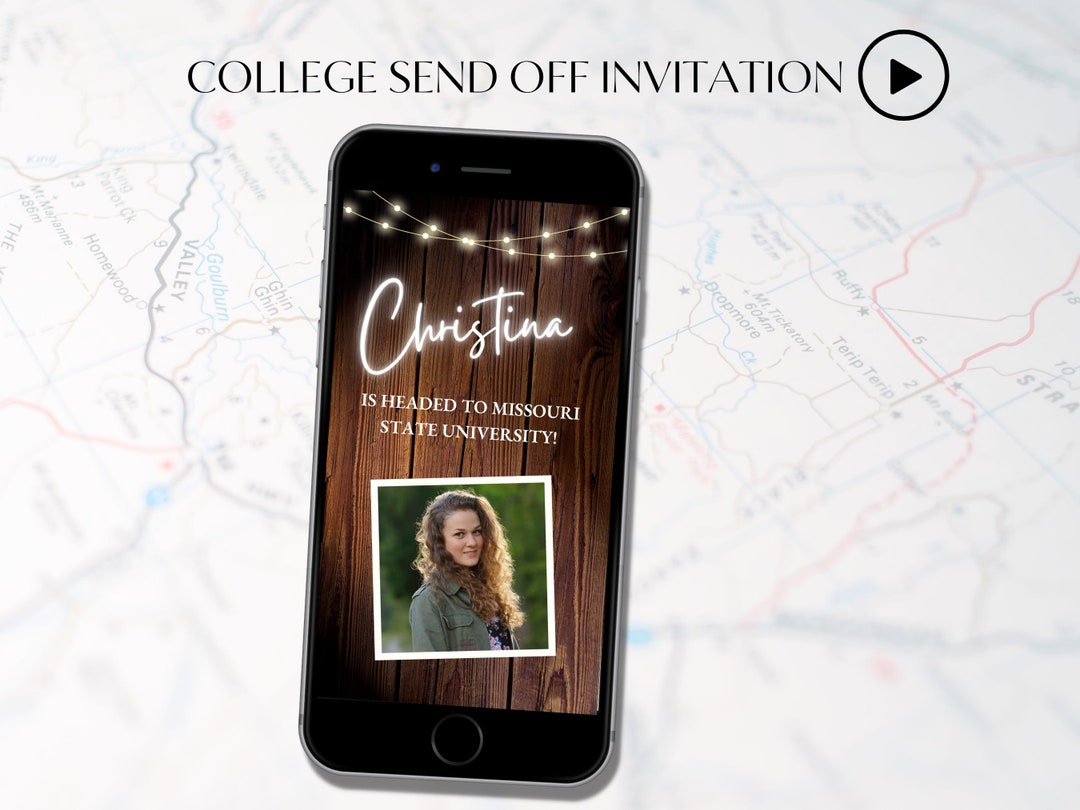 College Send off Video Invitation, Trunk Party Invite, Video Evite ...