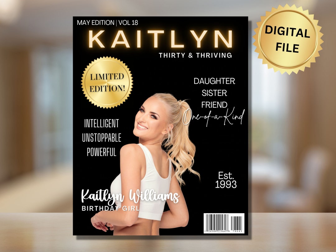 CUSTOM Magazine Cover, Digital File, Personalized Magazine Cover ...
