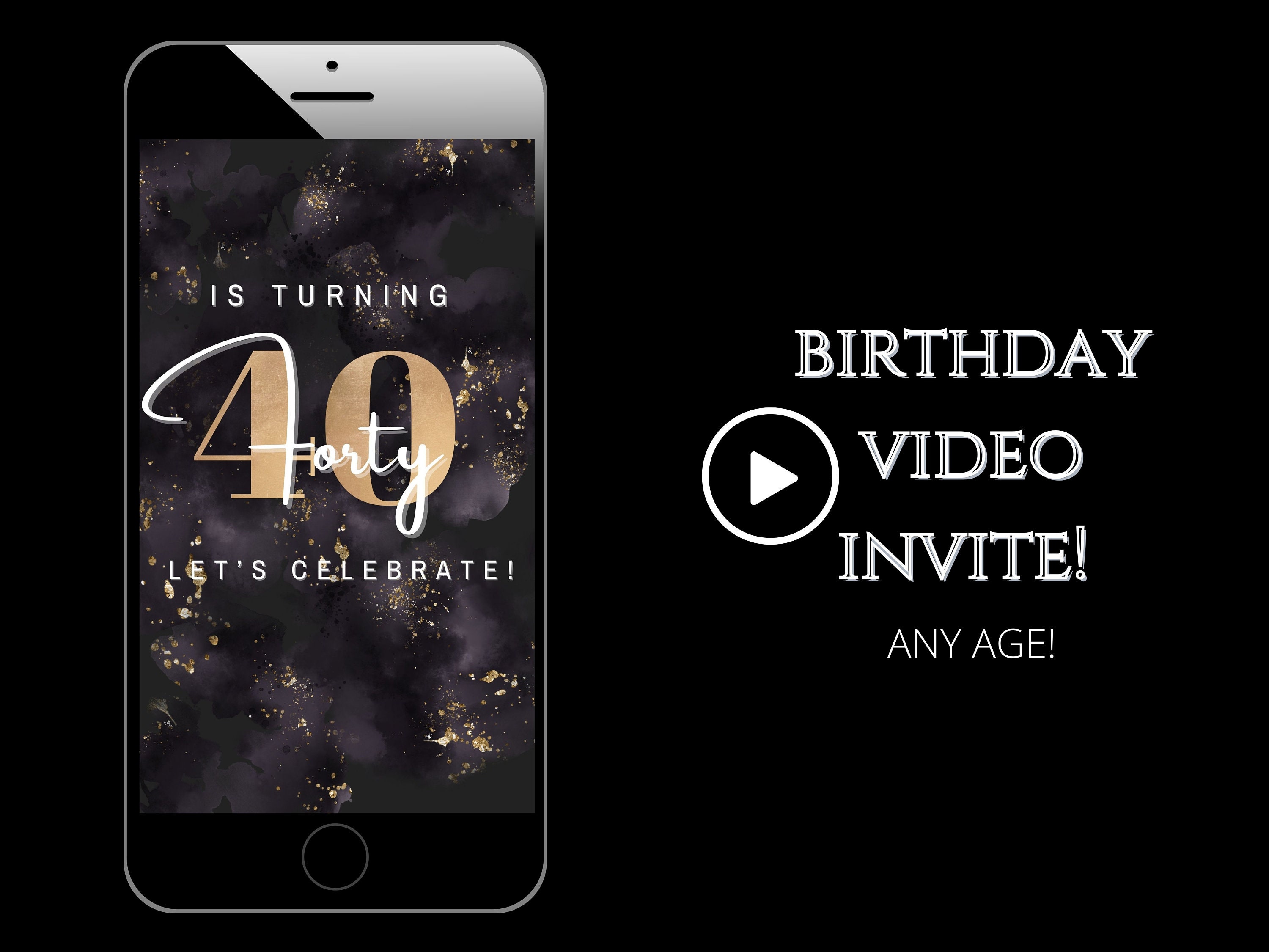 Animated Birthday Invitation Video,any Age, Party Invitation With Photo ...