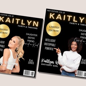 CUSTOM Magazine Cover, Digital File, Personalized Magazine Cover ...