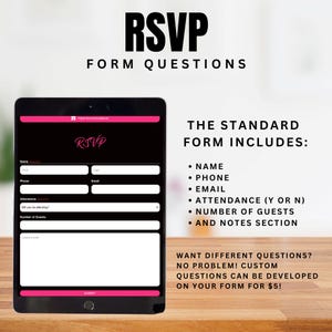 RSVP Tracking Website Add on Purchase, Mini Website, Rsvp Form, Video ...