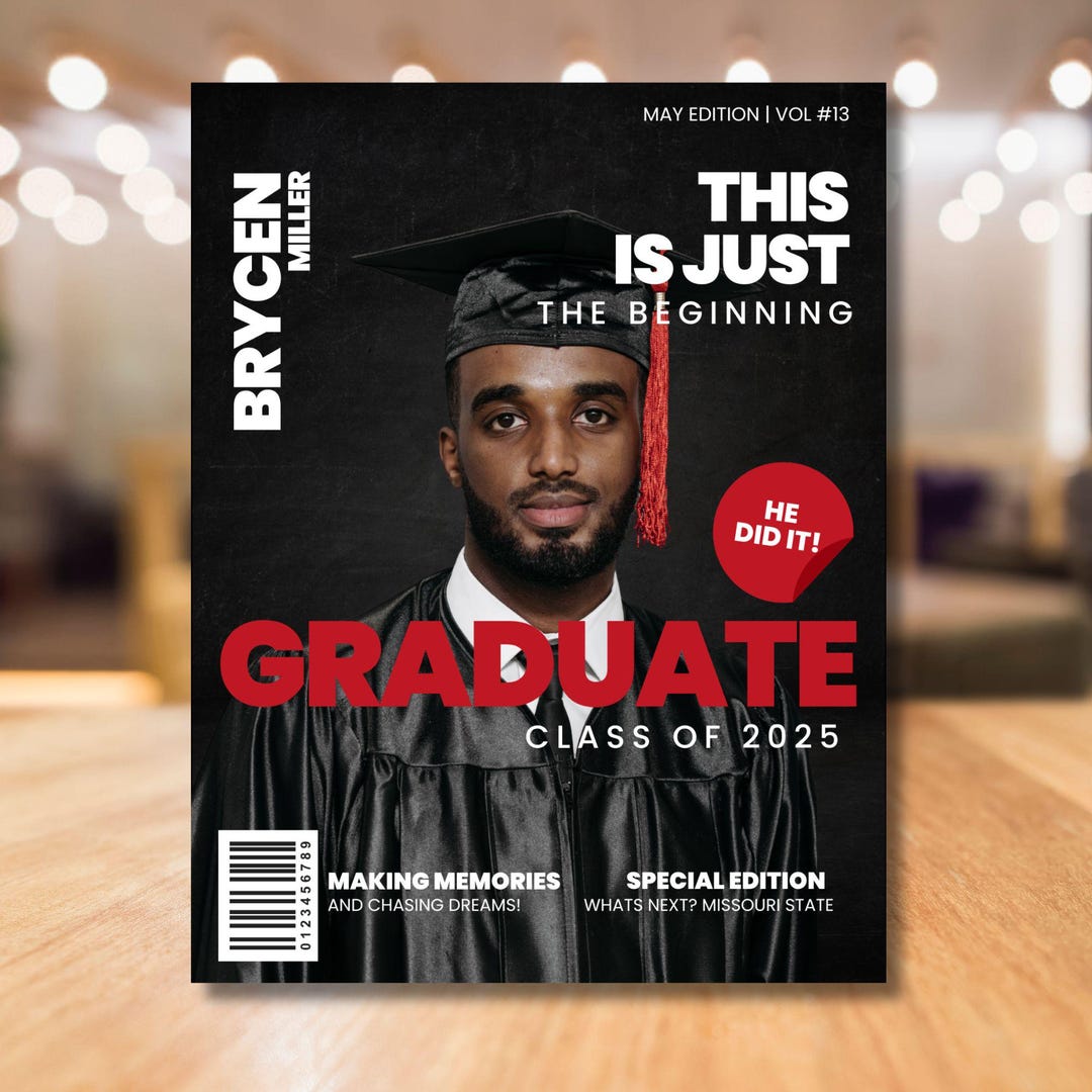 CUSTOM Magazine Cover, Digital File, Personalized Magazine Cover ...