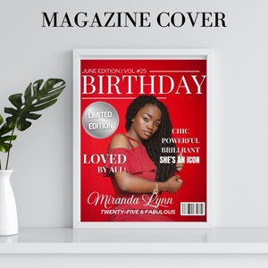 CUSTOM Magazine Cover, Digital File, Personalized Magazine Cover, 50th ...