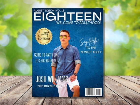CUSTOM Magazine Cover Digital File Personalized Magazine - Etsy