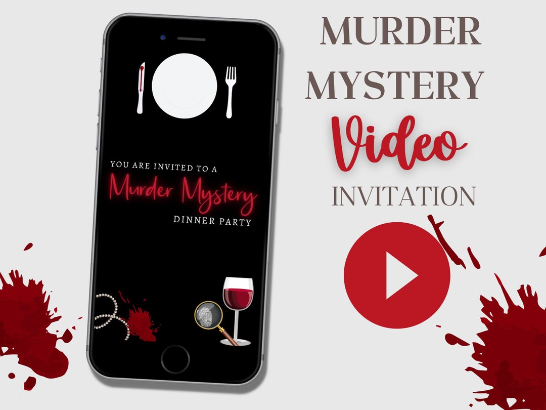 Murder Mystery Themed Video Invitation, Video Evite, Video Invite ...