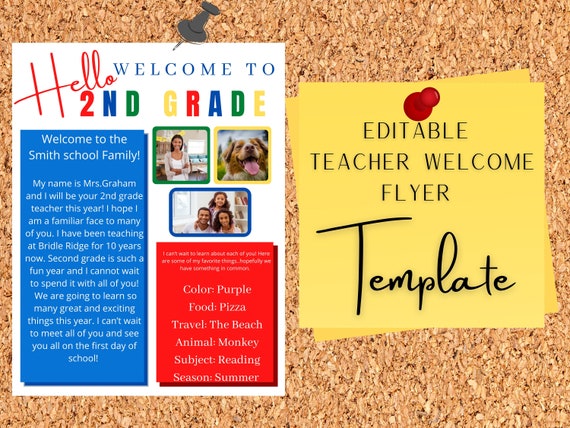Teacher Welcome Flyer Welcome to School Teacher Welcome - Etsy
