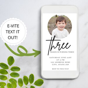 Editable Birthday Evite, Text Invitation, Photo Invitation, Digital ...