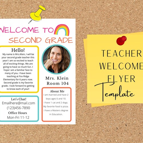 Editable Meet the Teacher Template Welcome Back to School | Etsy