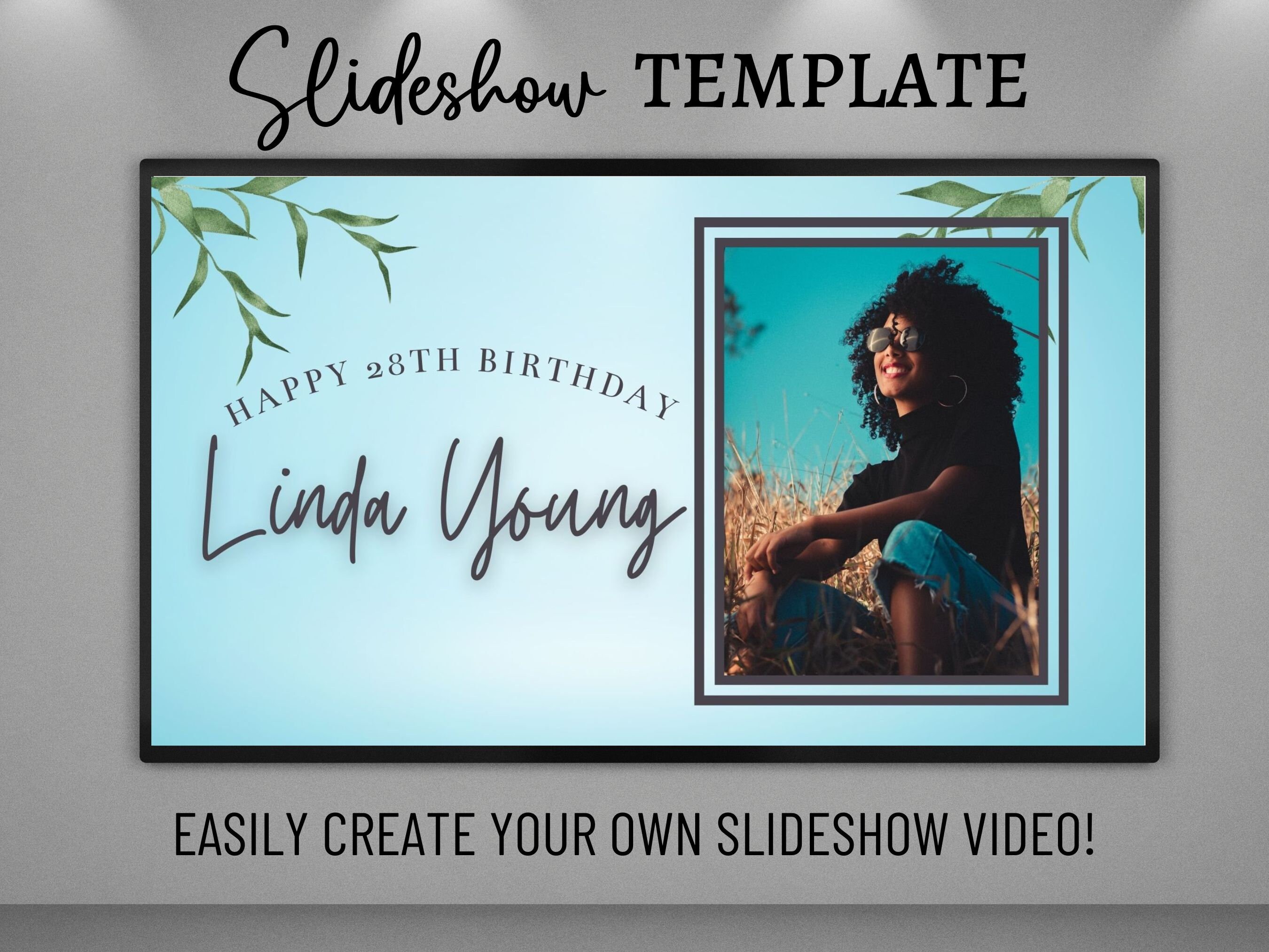 Slideshow Template Creat Your Own Slideshow Canva Template - Etsy