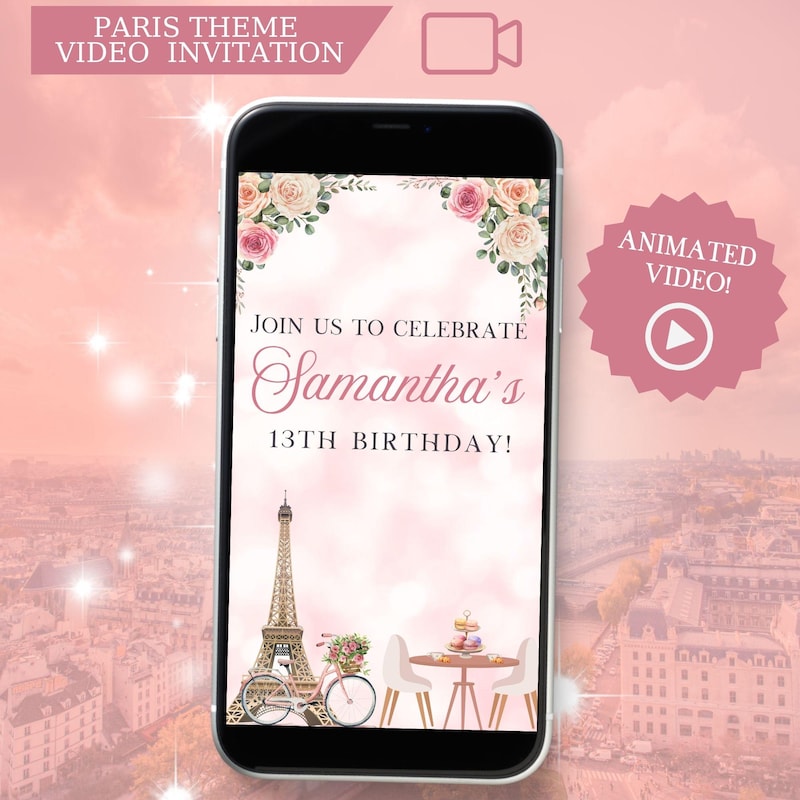 Paris Invitation - Etsy
