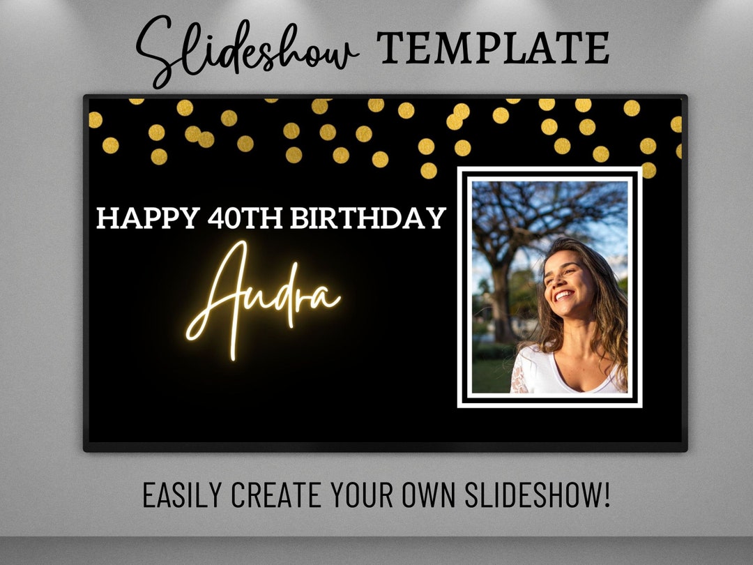 Slideshow Template, Creat Your Own Slideshow, Canva Template, Canva ...
