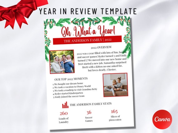 Year in Review Flyer Flyer Template Year in Review Template - Etsy