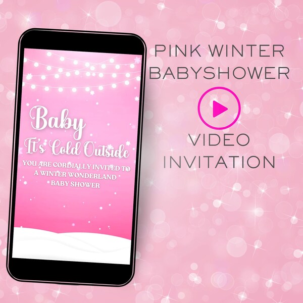 Animated Winter Baby Shower Invitation - Etsy