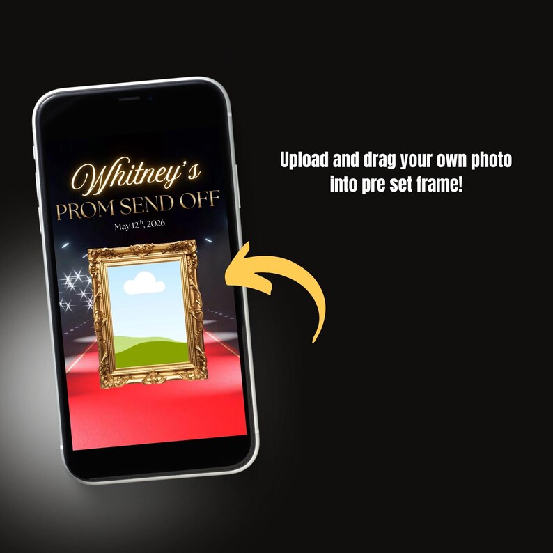 Prom Send off Video Invite, Red Carpet Prom Send Off, Video Template ...
