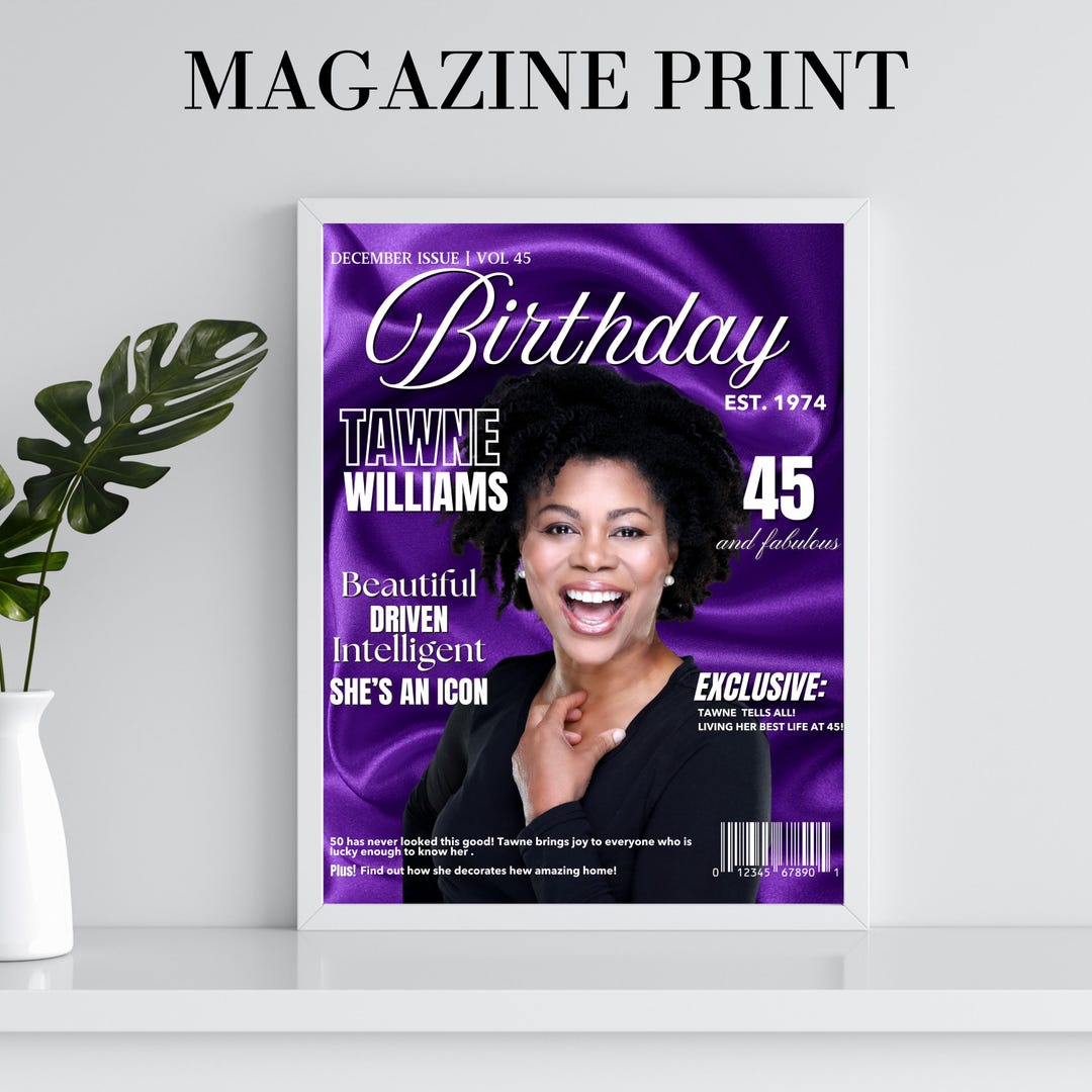 CUSTOM Magazine Cover, Digital File, Personalized Magazine Cover, Any ...